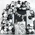 Amazon.com: 18th Birthday Decorations for Boys Black and Silver ...
