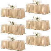 Amazon.com: Wish Care 2 Pack Champagne Rectangle Table Clothes for 6 ...