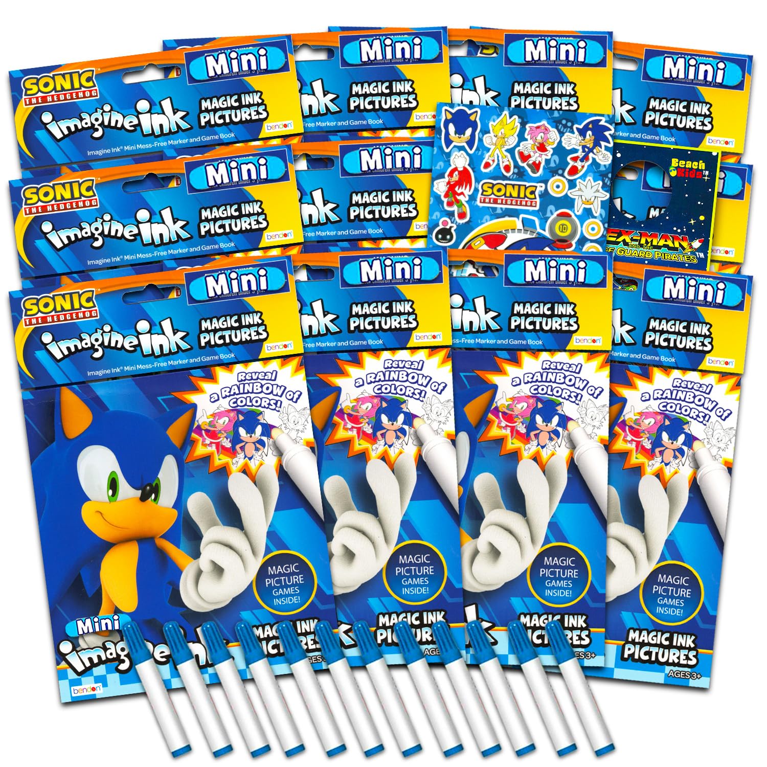 Nintendo Sonic the Hedgehog Coloring Book Set - Sonic Party Supplies ...
