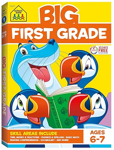 School Zone Big First Grade Workbook: 320 Pages, 1st Grade, Reading ...