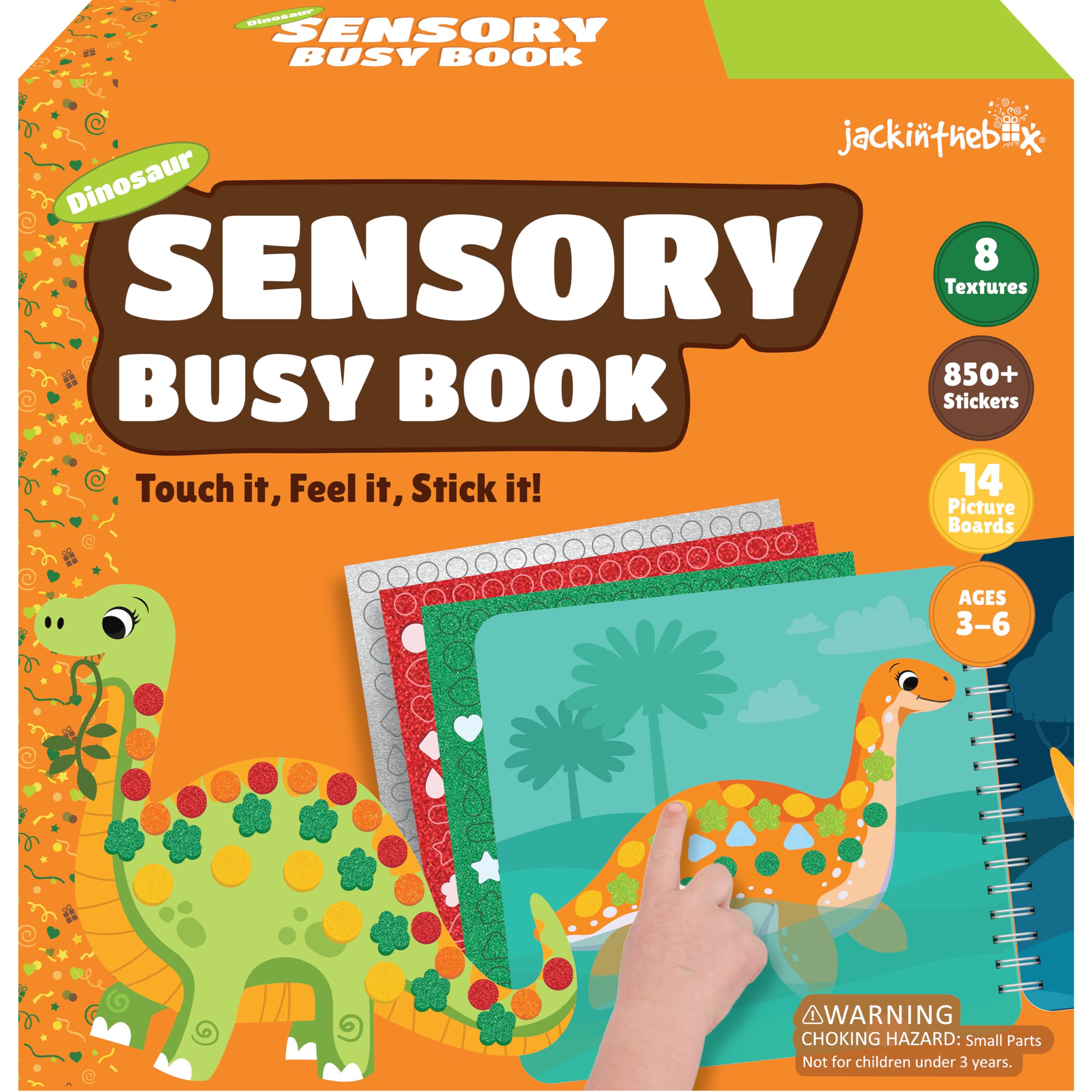 jackinthebox Sensory Busy Book Craft Activity with Textured Stickers ...