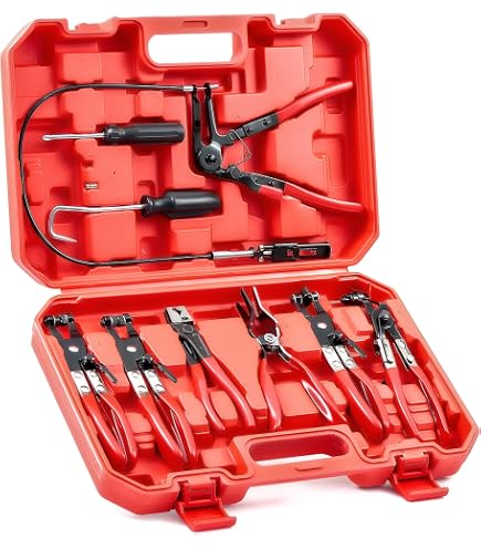 Swivel Jaw Pliers For Spring Wire Clamps Swpeet 9-Piece Long Reach Hose ...
