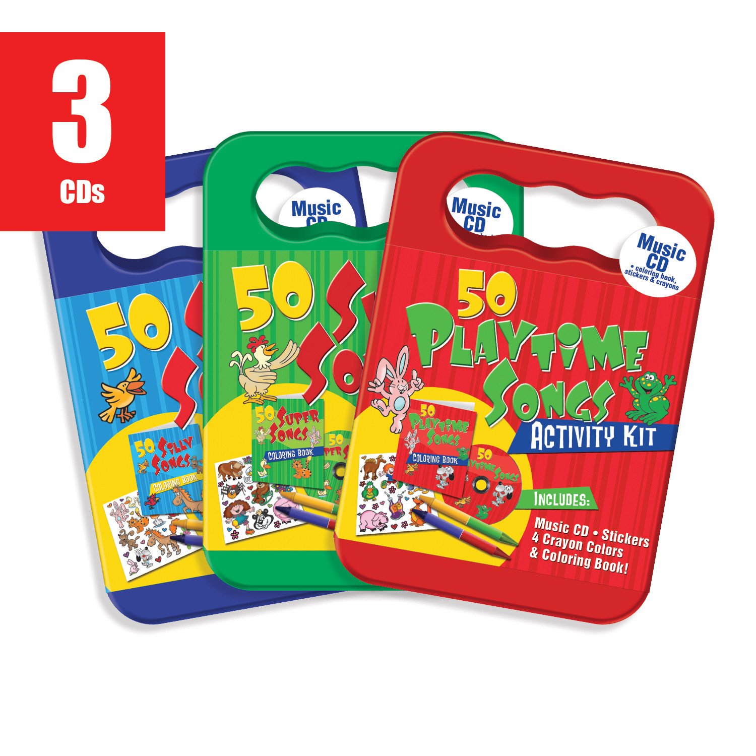Countdown Kids - 150 Toddler Songs - Set of 3 Activity Kits (Packaged ...