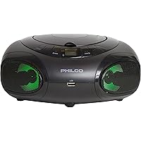 Amazon.com: Philco Portable Bluetooth Boombox CD Player with AM FM Radio and USB Playback | Fun ...