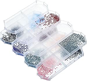 Amazon.com: 8 Pieces Plastic Bead Sorting Trays Diamond Rhinestone ...