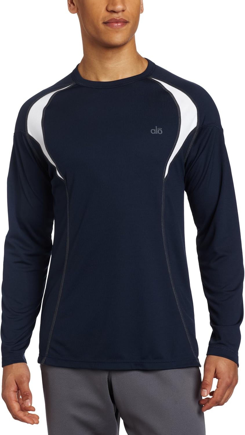 Alo Yoga Response - Playera de Manga Larga para Hombre, Obsidiana ...