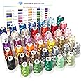 Amazon.com: Simthread 40-Color Embroidery Thread Kit, 40 Spools 550 Yds ...