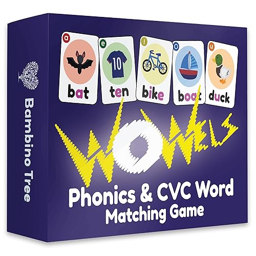 THE BAMBINO TREE WOWELs Phonics and Vowel Sounds Card Game - Learn to ...