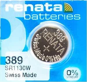 Amazon.com: Renata 389 Watch Battery 389 (Sr1130W): Watches