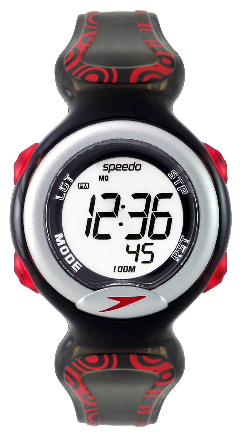 Speedo Kids Red and Black Dual Time Watch SD55156: Amazon.co.uk: Watches