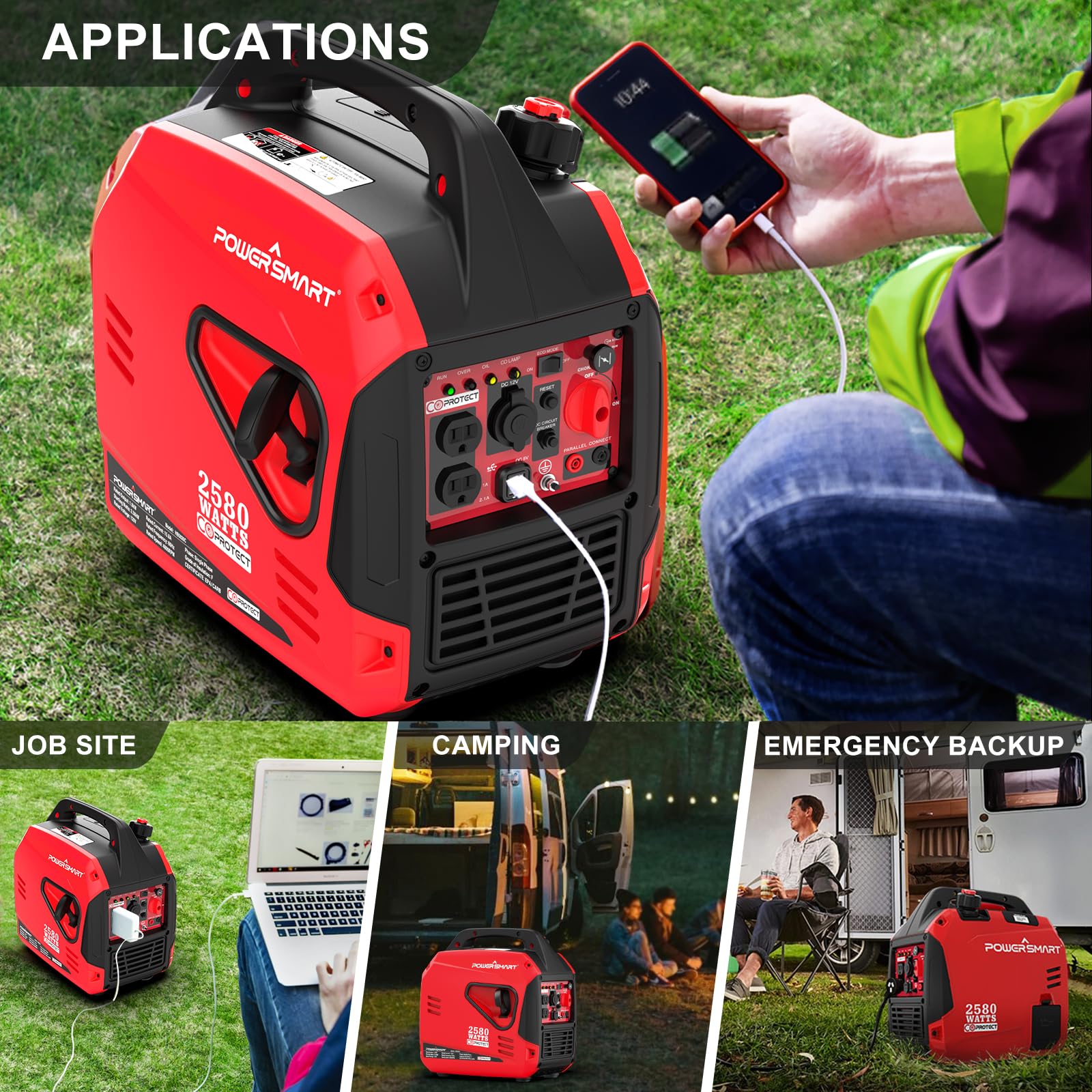 Mua PowerSmart 2580-Watt Gas Powered Portable Inverter Generator, Super ...
