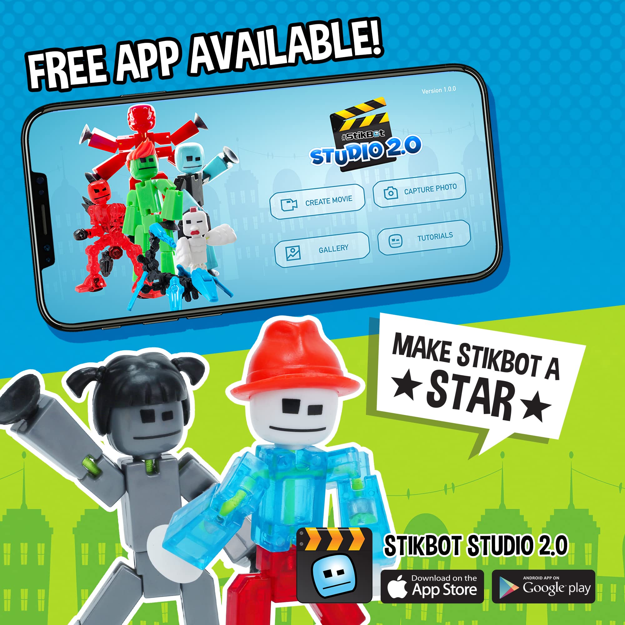 Mua Zing StikBot Action Pack Hairstyle Bundle - Collectible Action ...