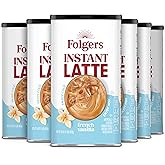 Amazon.com : Folgers French Vanilla Flavored Instant Latte, 16 Ounce ...