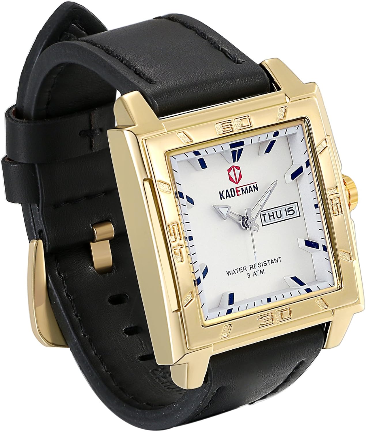 JewelryWe Classic Men's Japan Analog Quartz Square Wrist Watch Business ...
