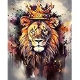Amazon.com: TUMOVO Lion Paint by Numbers, Crown and Lion Paint by ...