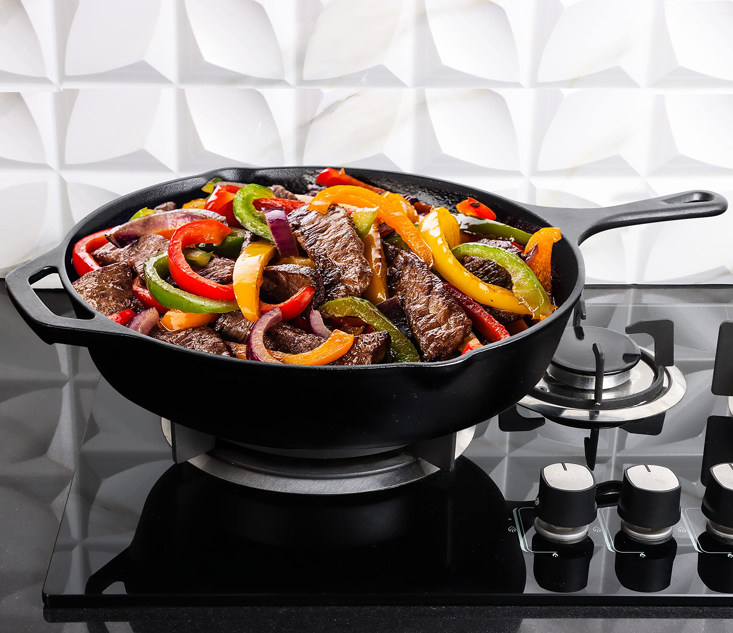 Mua Utopia Kitchen Saute Fry Pan - Chefs Pan, Pre-Seasoned Cast Iron ...