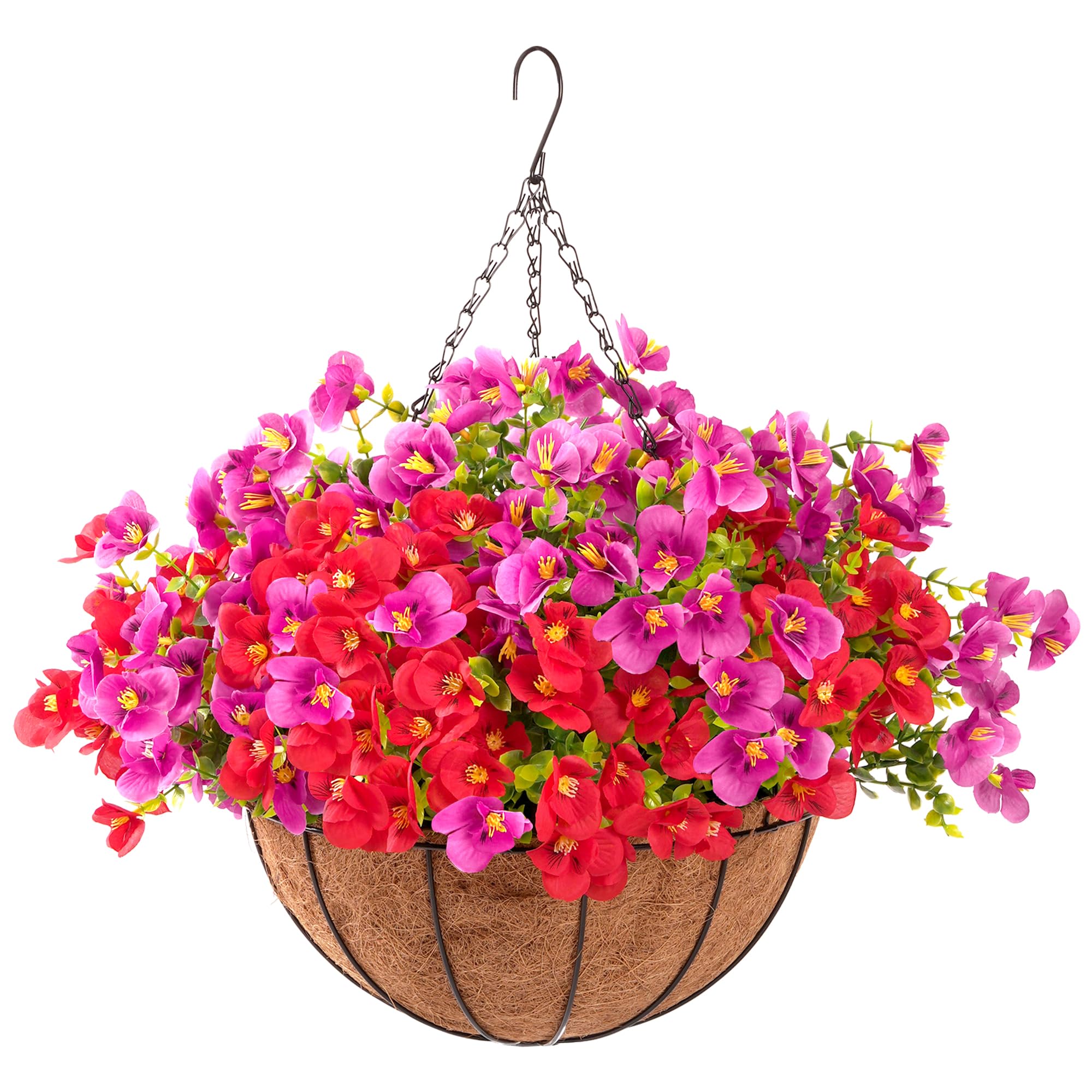 Fanfantoey Artificial Hanging Flowers for Outdoors Summer Decoration ...