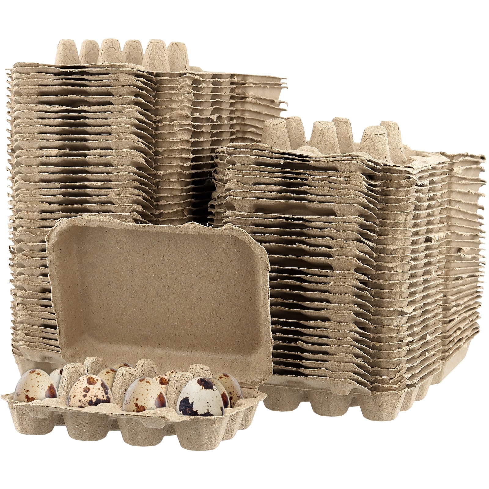 MUKLEI 70 Pack Quail Egg Cartons, 12 Count Egg Storage Containers ...