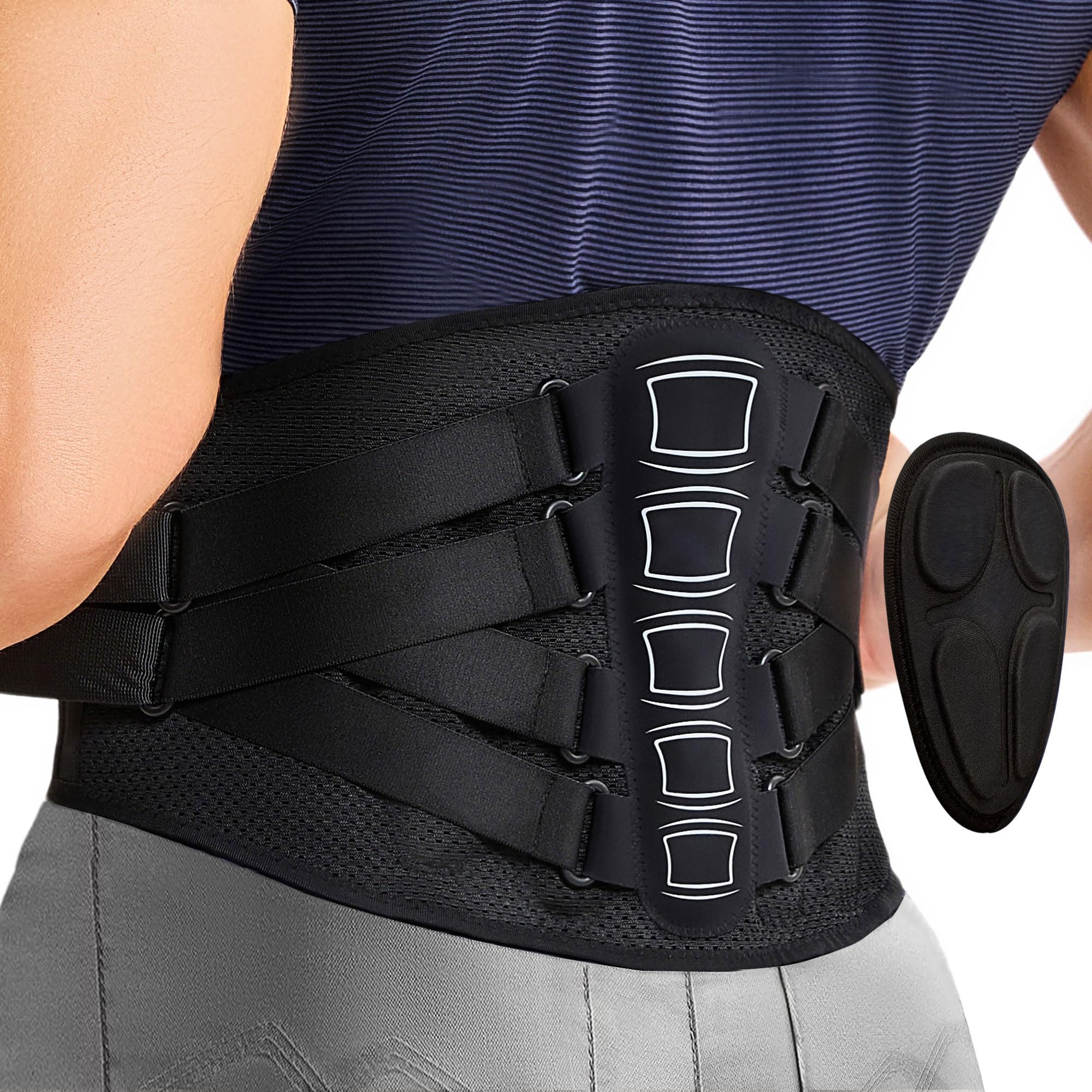 OSK Back Brace for Lower Back Pain Relief with 3D Lumbar Pad,Lumbar ...