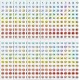 Amazon.com : Small Number Stickers 1-200 Self Adhesive Holographic Vinyl Number Stickers, 800 ...