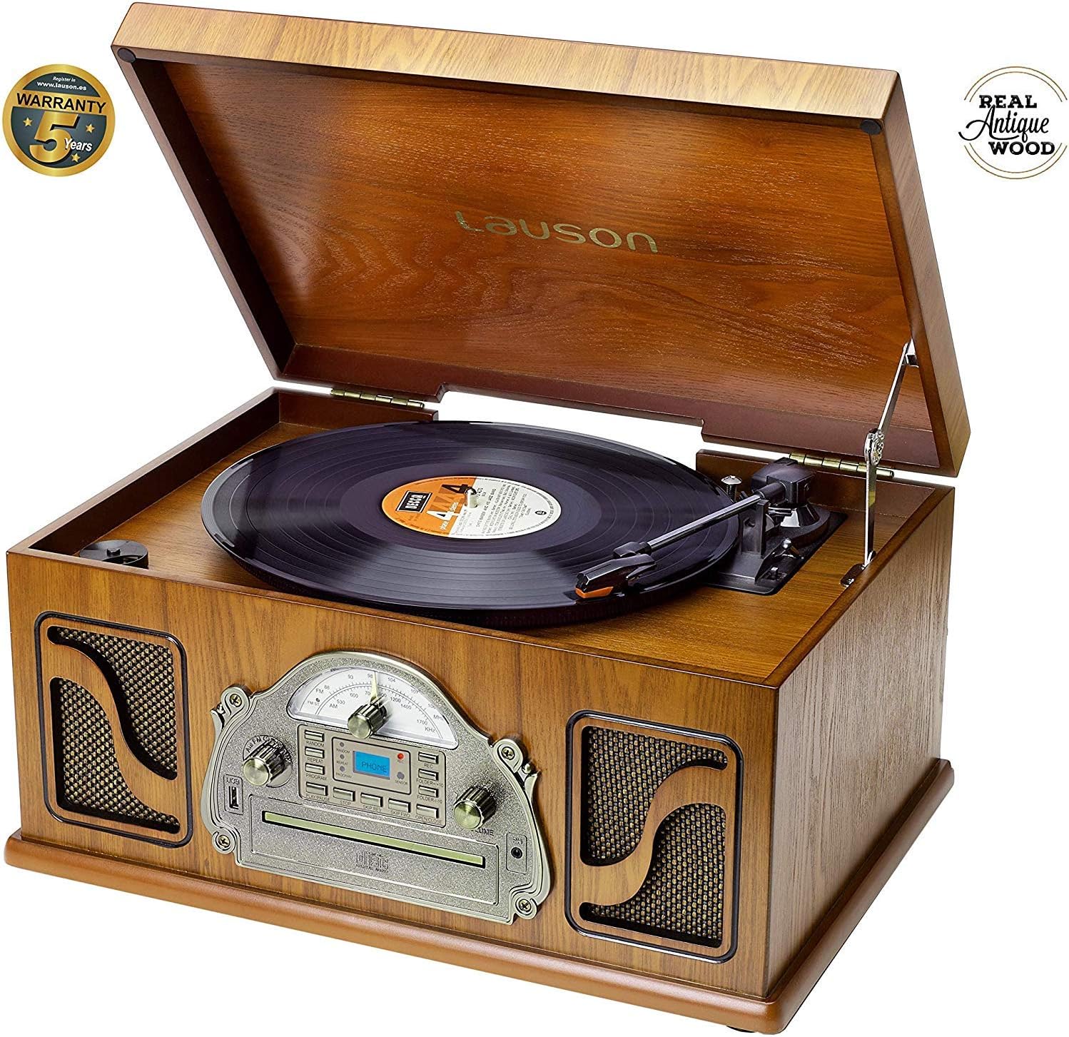 Lauson IVX72 Turntables Multifunction Bluetooth | Vinyl: Amazon.co.uk ...