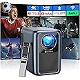 Amazon.com: Projector with WiFi and Bluetooth 4K, 【Netflix Official/YouTube/Prime Video ...