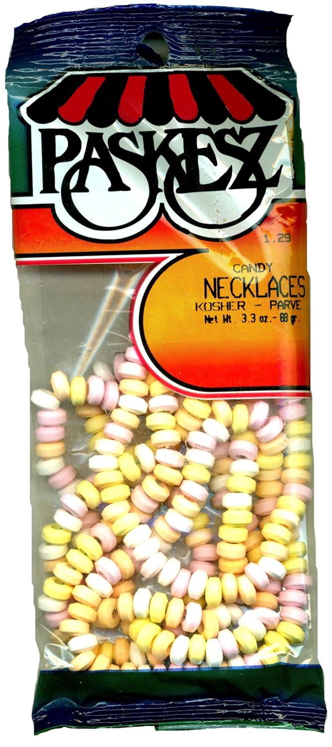 Amazon.com : Paskesz Candy, 5-Count Candy Necklace, 3.3-Ounce Bags ...