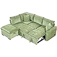 Amazon.com: LUMISOL 82.7" Convertible Sleeper Sofa Bed with Storage Ottoman, L-Shaped Sectional ...