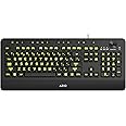 Amazon.com: Azio Vision Backlit Computer Keyboard - Wired USB Keyboard with LARGE PRINT keys and ...