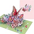 Amazon.com : PopLife® Butterflies on Flowers Pop Up Mother's Day Card ...