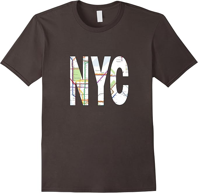 Amazon.com: New York City NYC Subway Map T-Shirt: Clothing