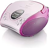 Lenco SCD-37 Radio AM/FM Portable avec Lecteur CD/mp3/wma Port USB Rose: Amazon.fr: TV & Vidéo