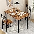 Amazon.com: Lamerge Small Kitchen Table Set for 2, Industrial Dining ...