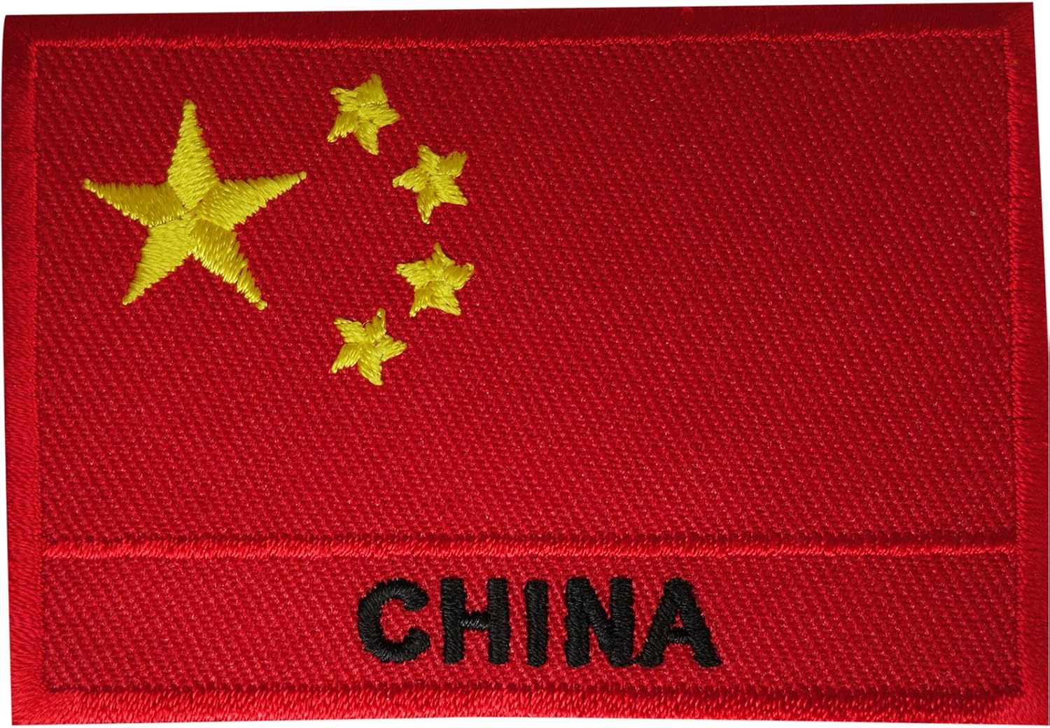 China Flag Patch Embroidered Iron Sew On Chinese Badge Cloth Embroidery Applique: Amazon.co.uk ...
