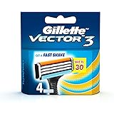Buy Gillette Vector Plus Manual Shaving Razor Blades (Cartridge) - 6s ...