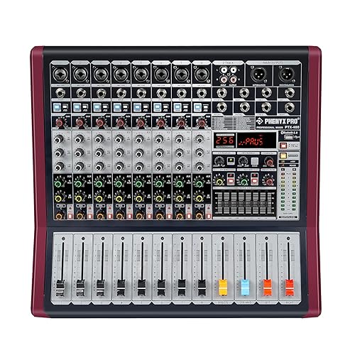 Professional DJ Audio Mixer, Phenyx Pro Sound Mixer, 8 Channel Sound ...