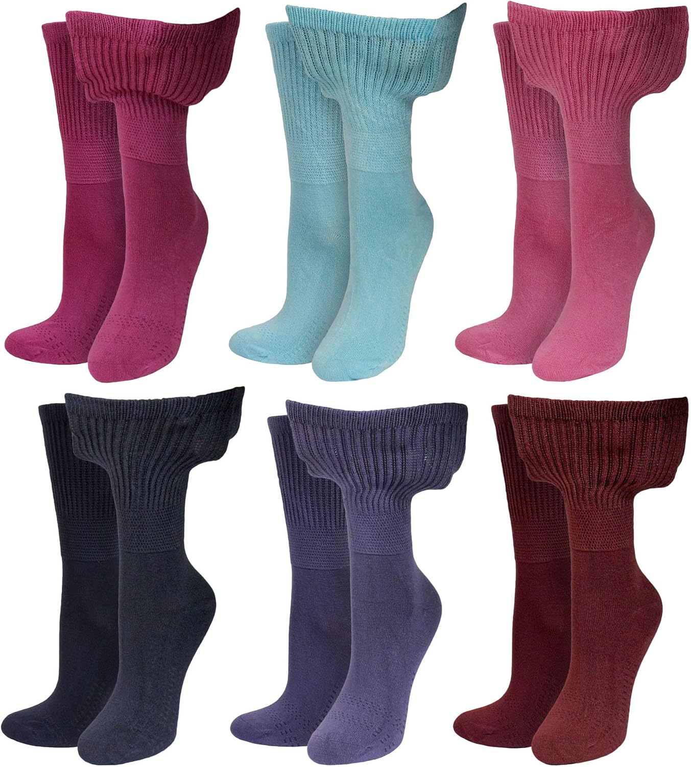 Ladies Non Elastic Diabetic Socks 4-8 Hand Linked Toe Seam 80% Bamboo ...