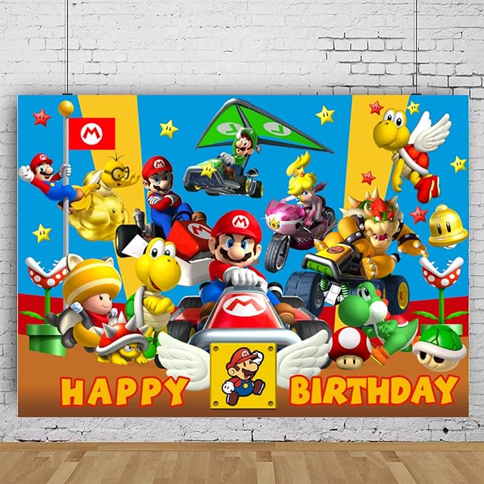 Super Mario Backdrop 5X3ft Video Game Backdrops for Mario Birthday ...