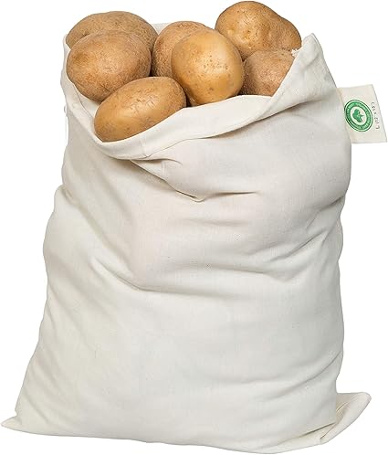 Amazon.com: Potato Storage Bags - Organic Cotton Potato Sack - Washable ...