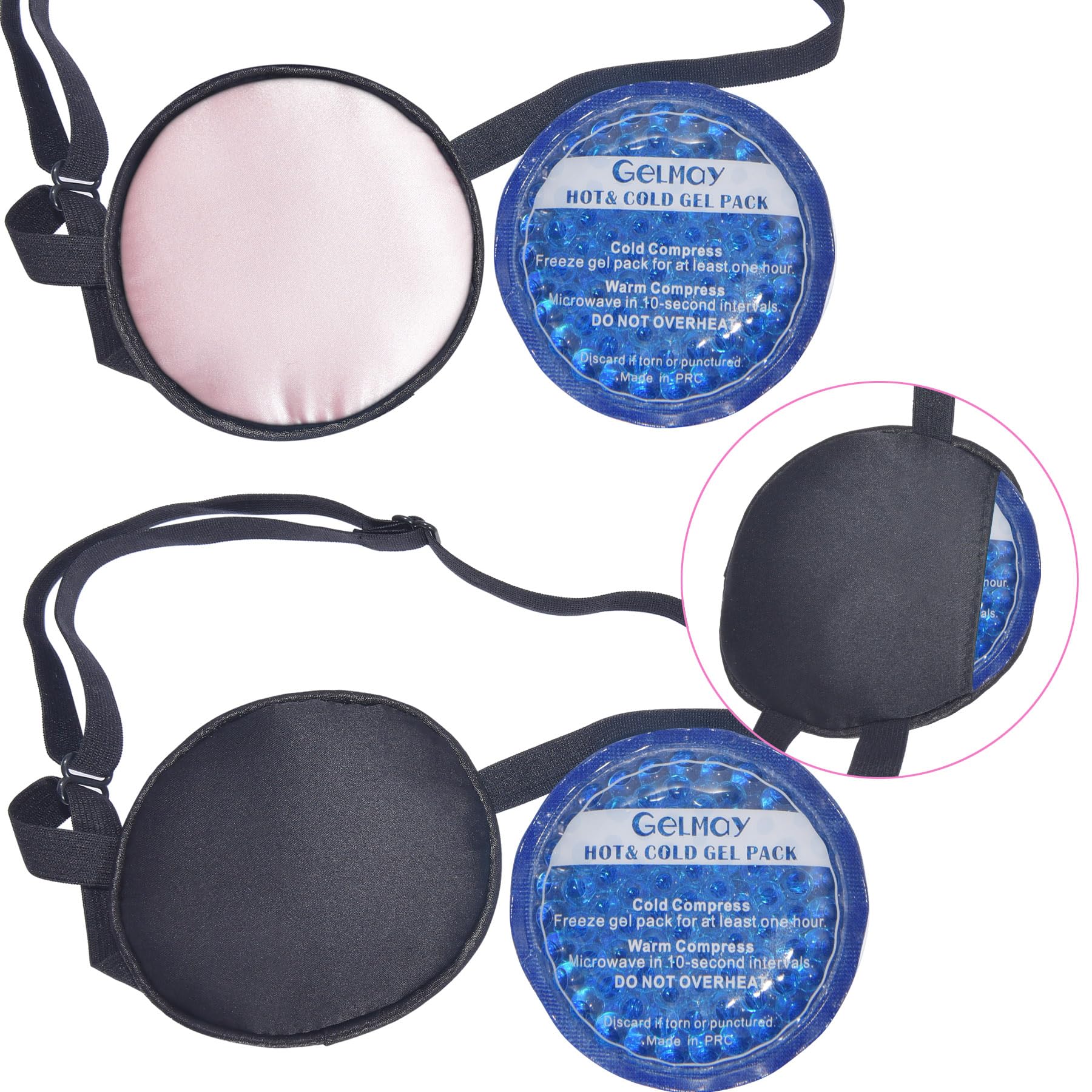 Cooling Eye Patches for Puffy Eyes Pure Silk Ice Eye Mask Cover Medical ...