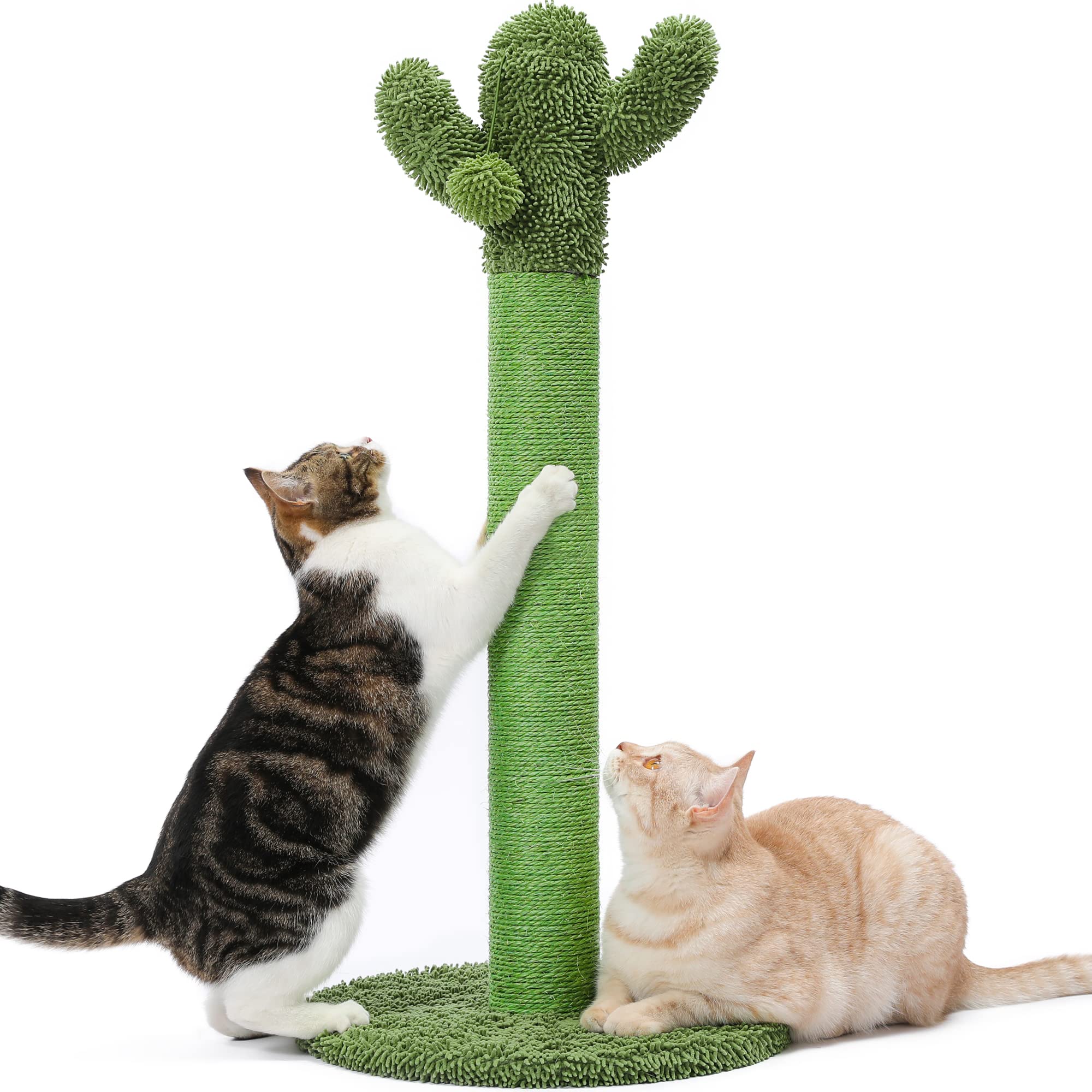 Made4Pets 34" Tall Cat Scratching Post, Cactus Cat Scratcher Kitten ...