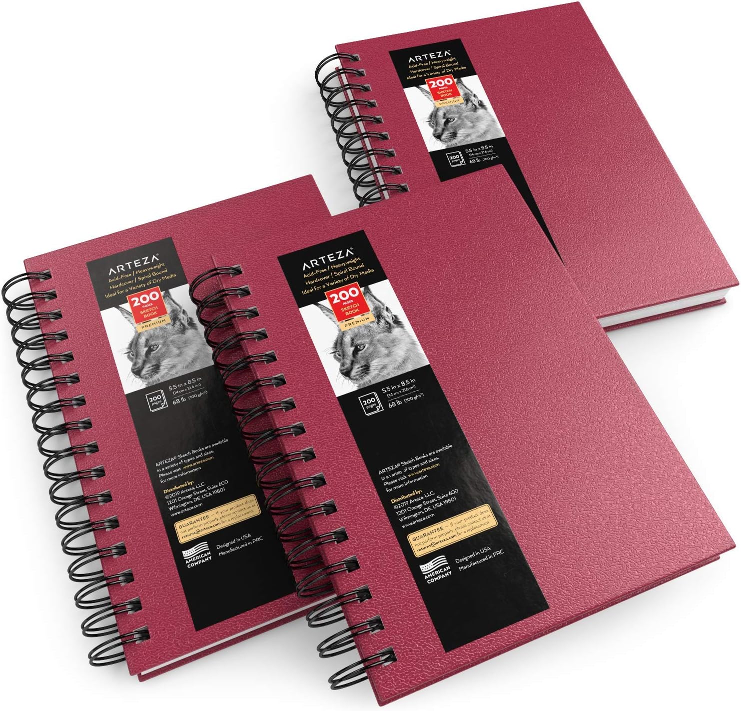 Amazon.com: Arteza Sketch Book, 5.5x8.5-inch, 3-Pack, Pink Drawing Pads ...
