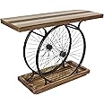 Amazon.com: Deco 79 Wood Bike Wide Slatted Top Console Table with Dual ...
