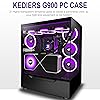 KEDIERS PC CASE ATX 4 PWM ARGB Fans Pre-Installed, Mid Tower Computer ...