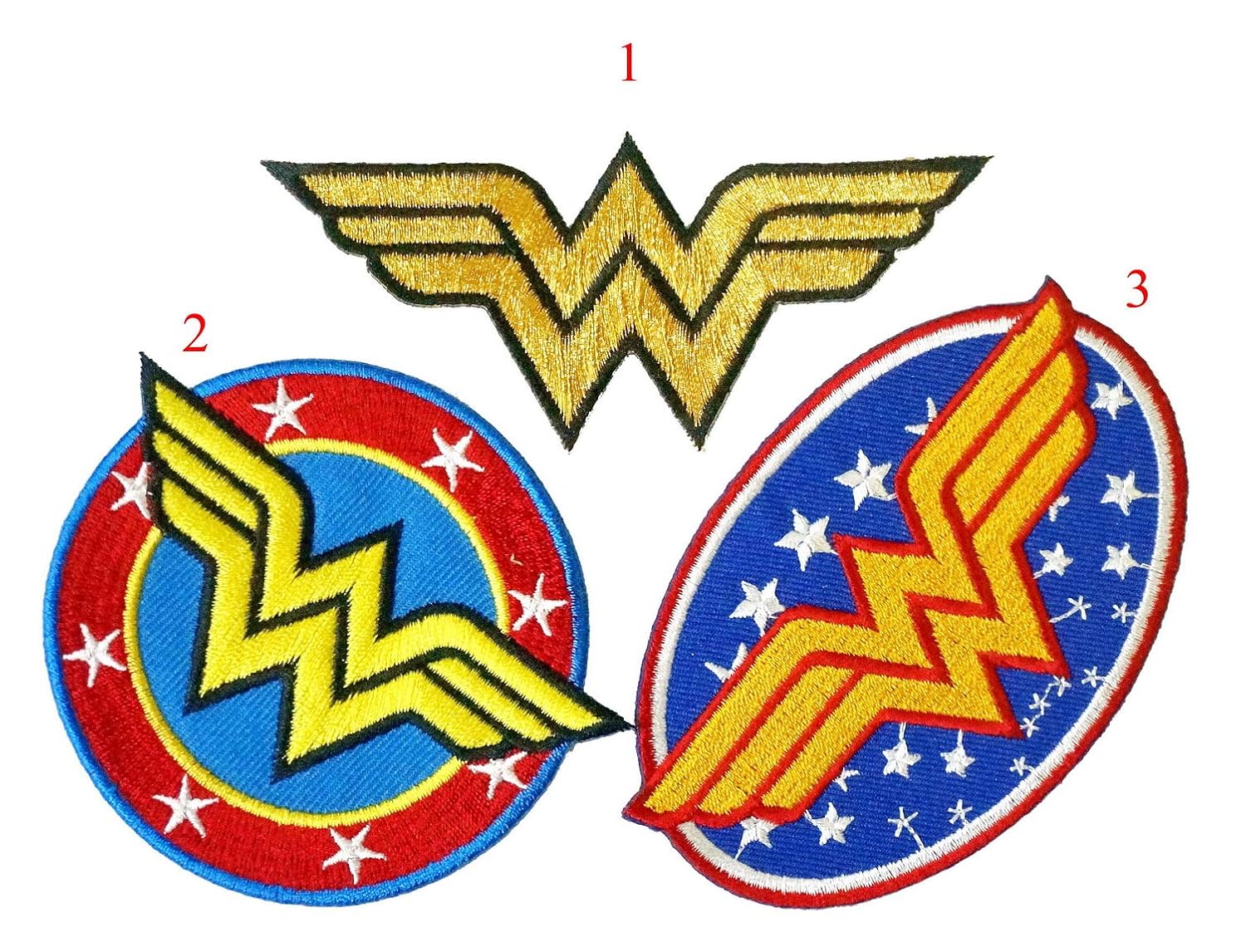 Appliques Embellishments & Finishes DC COMICS WONDER WOMAN LOGO STARS ...