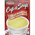 Amazon.com : Lipton Cup-a-Soup Instant Soup For a Warm Cup of Soup Cream of Chicken Only 70 ...