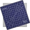 Amazon.com: The Quilted Bear Rotating Cutting Mat 12" x 12" - Square 360° Rotating Self Healing ...