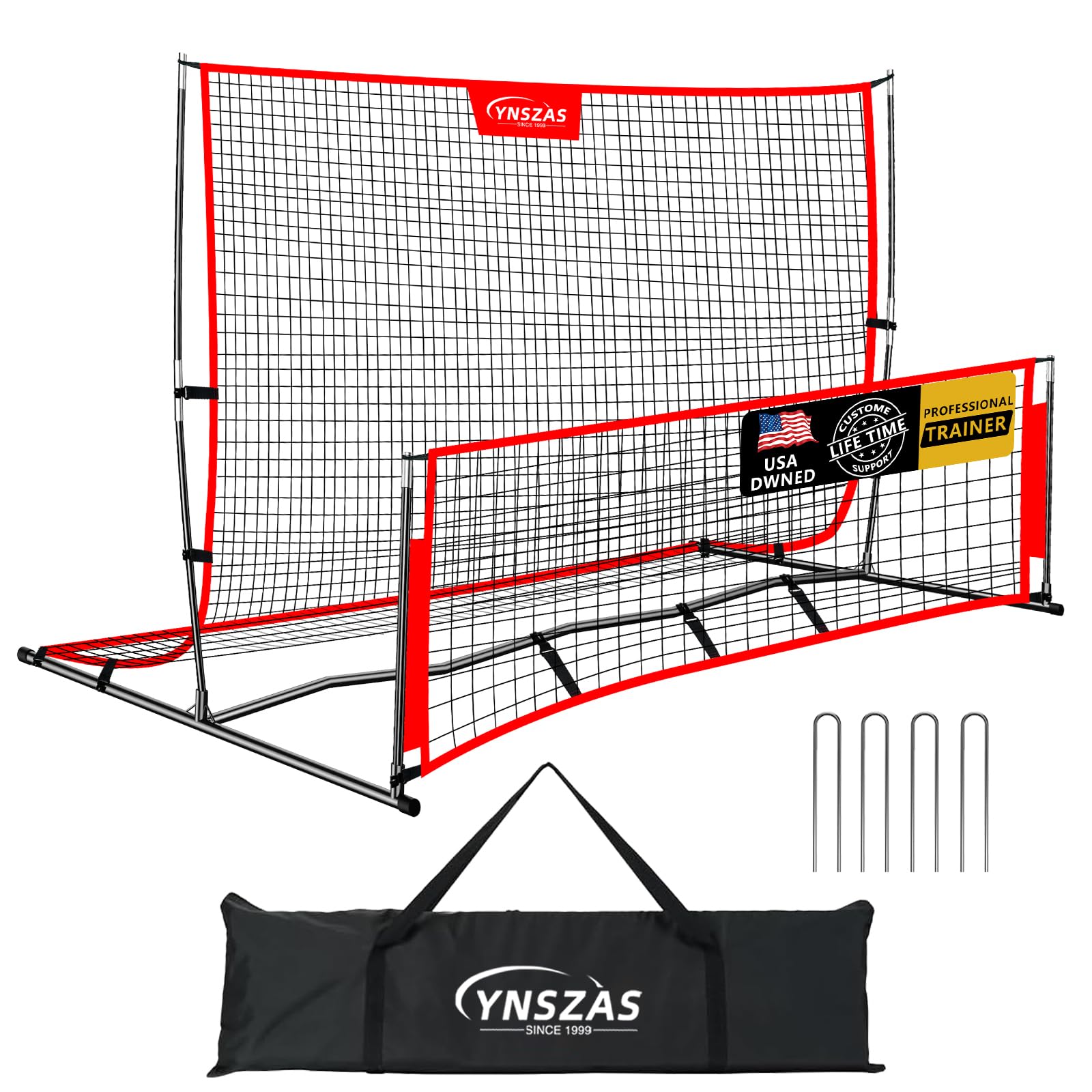YNSZAS ??? Professional Soccer Rebounder, 2-in-1 Bounce Back Rebound ...