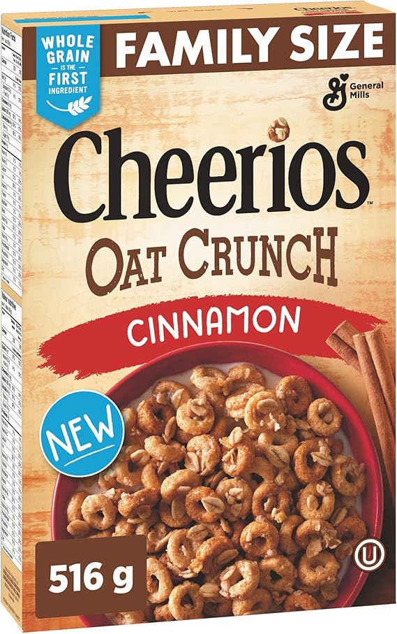 Cheerios Oat Crunch Cinnamon Cereal, 516 Grams: Amazon.ca: Grocery