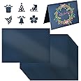 Amazon.com : BEISHIDA 50 Sheets Navy Blue Cardstock Paper, 5x7inch ...